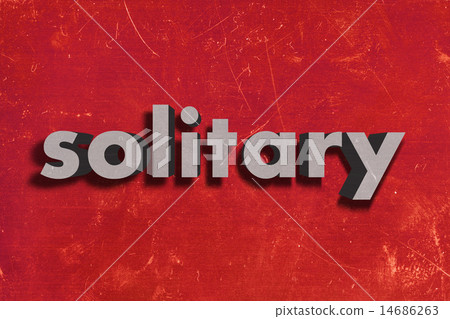 solitary word on red wall - Stock Illustration [14686263] - PIXTA