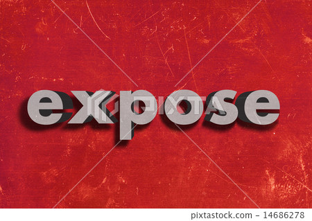 expose word on red wall - Stock Illustration [14686278] - PIXTA