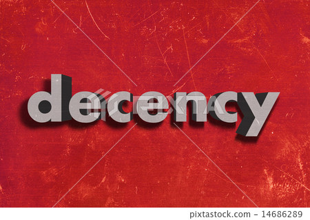 decency word on red wall - Stock Illustration [14686289] - PIXTA