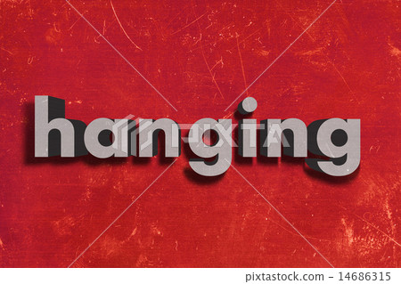 hanging word on red wall - Stock Illustration [14686315] - PIXTA