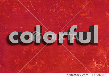 colorful word on red wall - Stock Illustration [14686360] - PIXTA
