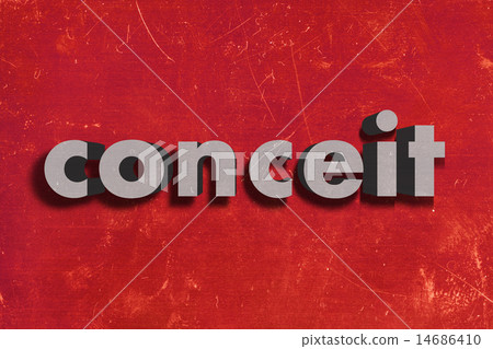 conceit word on red wall - Stock Illustration [14686410] - PIXTA