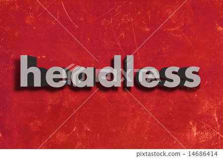 headless word on red wall - Stock Illustration [14686414] - PIXTA