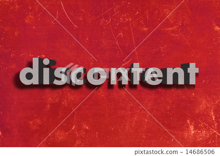 discontent word on red wall - Stock Illustration [14686506] - PIXTA