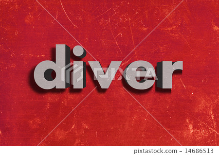diver word on red wall - Stock Illustration [14686513] - PIXTA