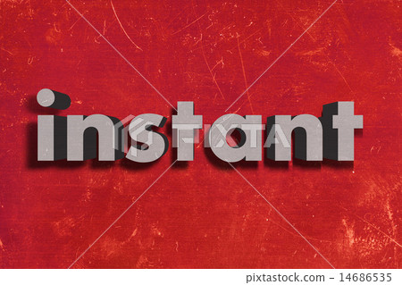 instant word on red wall - Stock Illustration [14686535] - PIXTA