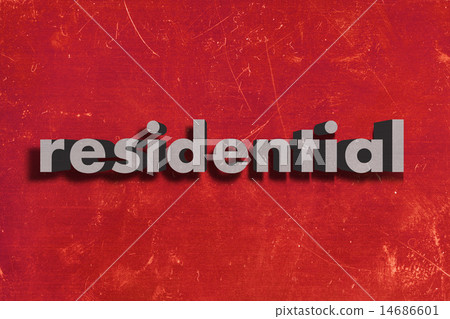 residential word on red wall - Stock Illustration [14686601] - PIXTA