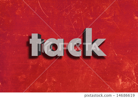 tack word on red wall-插圖素材 [14686619] - PIXTA圖庫