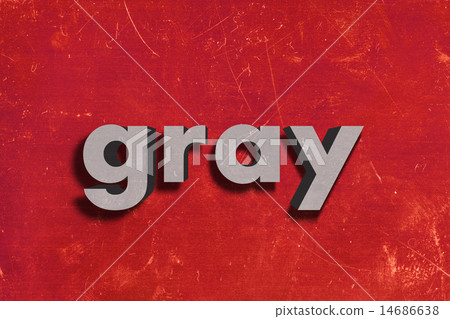 gray word on red wall - Stock Illustration [14686638] - PIXTA