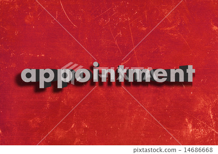 appointment word on red wall - Stock Illustration [14686668] - PIXTA