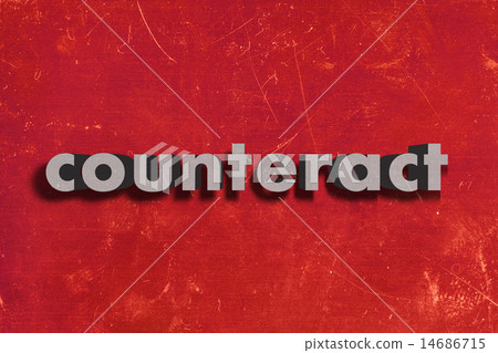 counteract word on red wall - Stock Illustration [14686715] - PIXTA