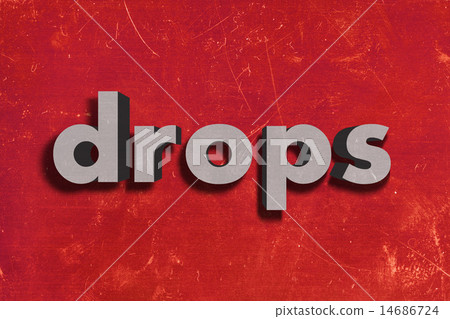 drops word on red wall - Stock Illustration [14686724] - PIXTA