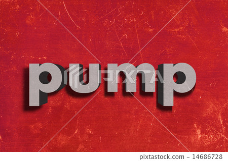 pump word on red wall - Stock Illustration [14686728] - PIXTA