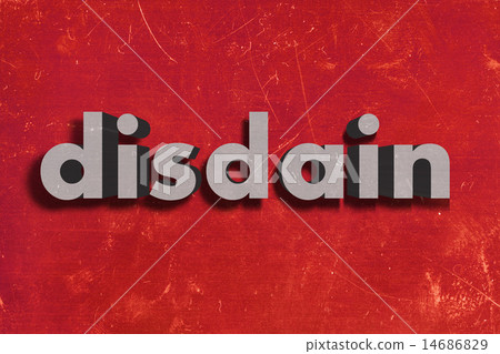 disdain word on red wall - Stock Illustration [14686829] - PIXTA