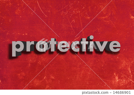 protective word on red wall - Stock Illustration [14686901] - PIXTA