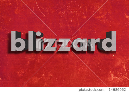 blizzard word on red wall - Stock Illustration [14686962] - PIXTA