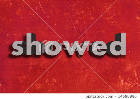 showed word on red wall - Stock Illustration [14686986] - PIXTA