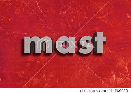 mast word on red wall - Stock Illustration [14686993] - PIXTA