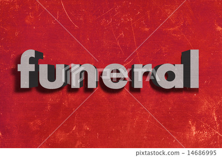 funeral word on red wall - Stock Illustration [14686995] - PIXTA