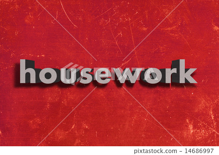 housework word on red wall - Stock Illustration [14686997] - PIXTA