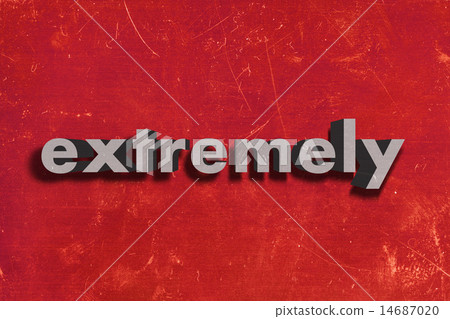 extremely word on red wall - Stock Illustration [14687020] - PIXTA