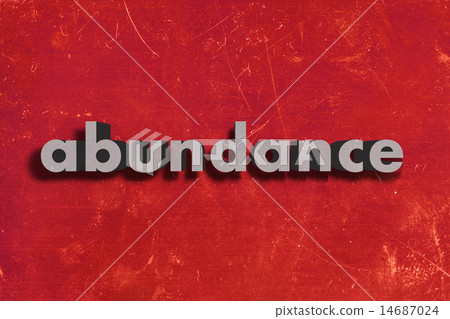 abundance word on red wall - Stock Illustration [14687024] - PIXTA