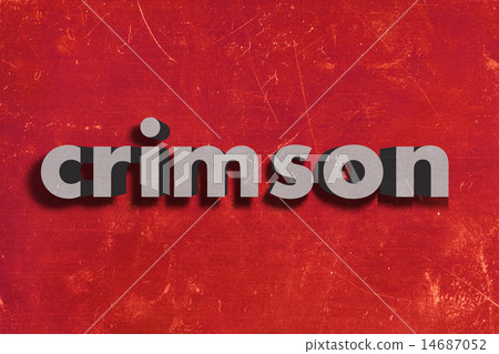 crimson word on red wall - Stock Illustration [14687052] - PIXTA