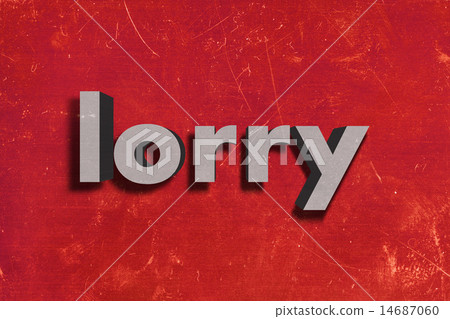 lorry word on red wall - Stock Illustration [14687060] - PIXTA