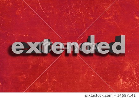 extended word on red wall - Stock Illustration [14687141] - PIXTA