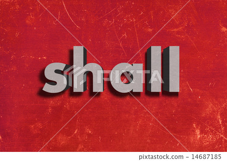 shall word on red wall - Stock Illustration [14687185] - PIXTA