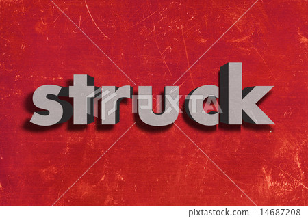 struck word on red wall - Stock Illustration [14687208] - PIXTA