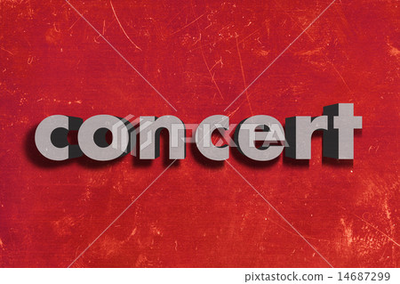 concert word on red wall - Stock Illustration [14687299] - PIXTA