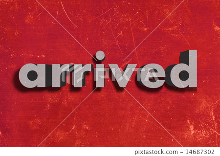 arrived word on red wall - Stock Illustration [14687302] - PIXTA