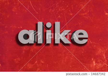 alike word on red wall - Stock Illustration [14687342] - PIXTA