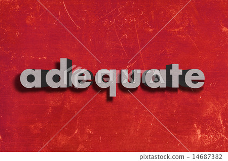 adequate word on red wall - Stock Illustration [14687382] - PIXTA