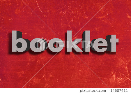 booklet word on red wall - Stock Illustration [14687411] - PIXTA