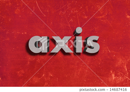 axis word on red wall - Stock Illustration [14687416] - PIXTA