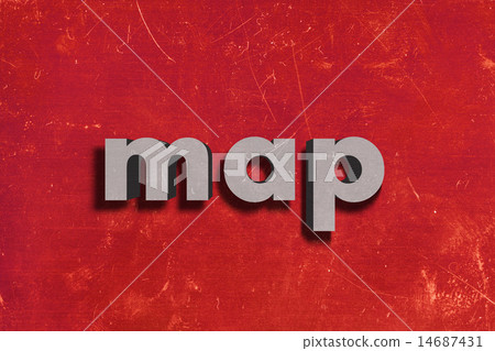 map word on red wall - Stock Illustration [14687431] - PIXTA