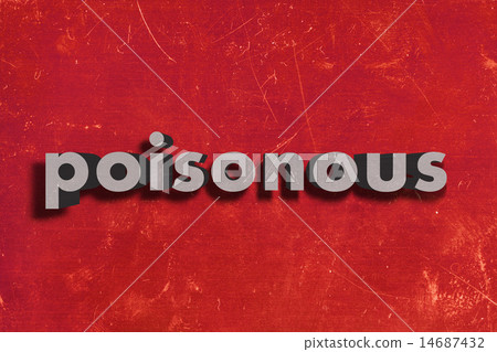 poisonous word on red wall - Stock Illustration [14687432] - PIXTA