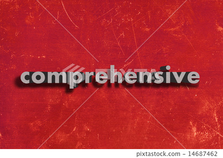 comprehensive word on red wall - Stock Illustration [14687462] - PIXTA