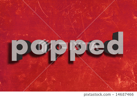 popped word on red wall - Stock Illustration [14687466] - PIXTA