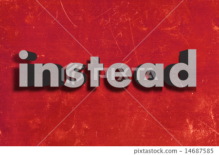 instead word on red wall - Stock Illustration [14687585] - PIXTA