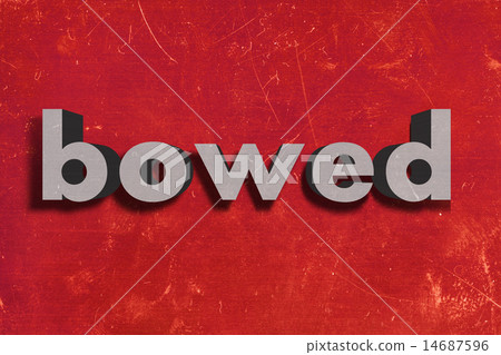 bowed word on red wall - Stock Illustration [14687596] - PIXTA