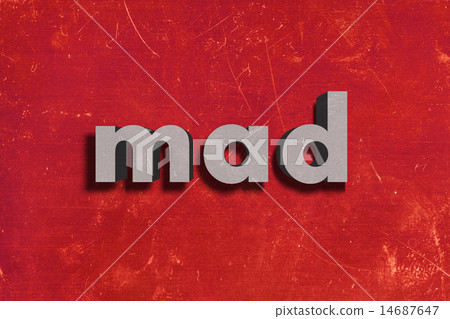 mad word on red wall - Stock Illustration [14687647] - PIXTA
