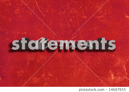 statements word on red wall - Stock Illustration [14687655] - PIXTA