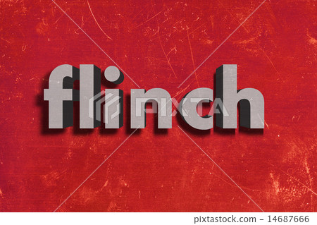 flinch word on red wall - Stock Illustration [14687666] - PIXTA