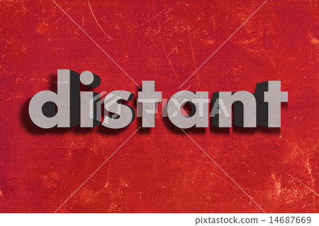 distant word on red wall - Stock Illustration [14687669] - PIXTA