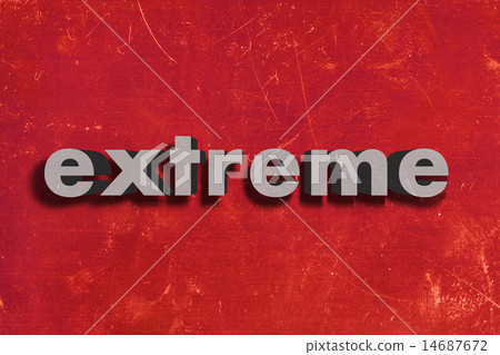 extreme word on red wall - Stock Illustration [14687672] - PIXTA