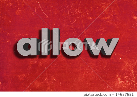 allow word on red wall - Stock Illustration [14687681] - PIXTA