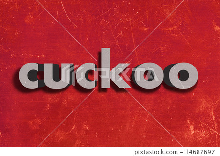 cuckoo word on red wall - Stock Illustration [14687697] - PIXTA